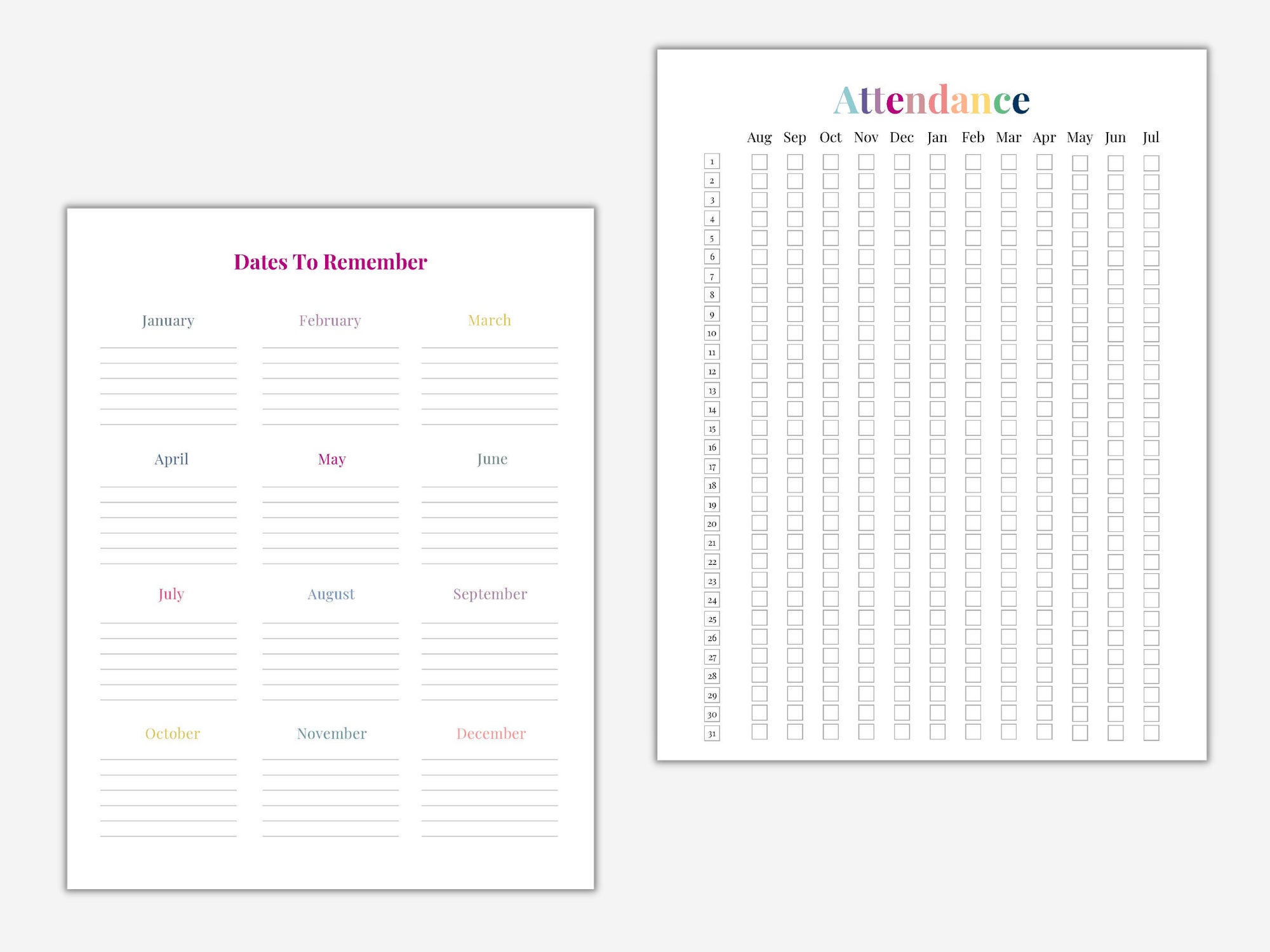 Floral Homeschool Planner Printable, Multiple or Single Student Lesson ...
