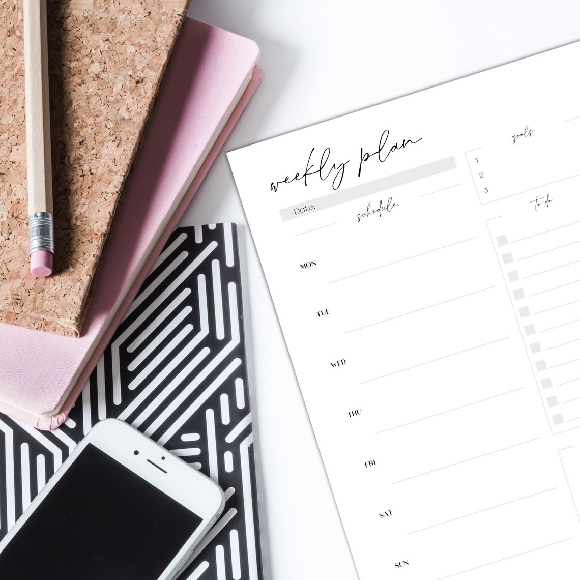 Weekly Planner Printable, 7 Day Printable Planner Template, Weekly ...