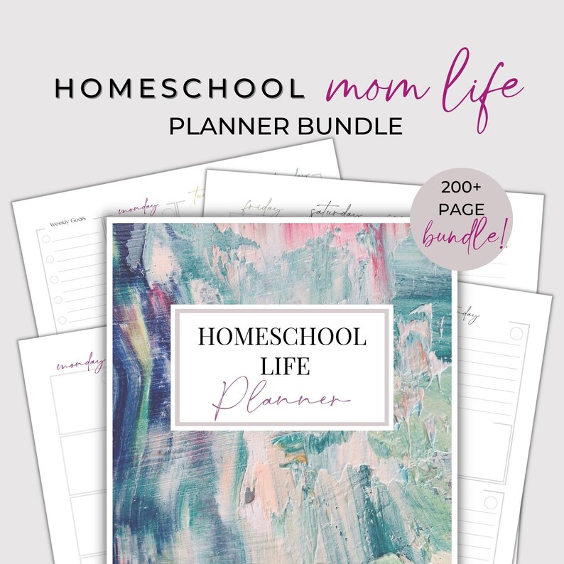 Homeschool Mom Life Planner Bundle, Undated Daily and Weekly Printable ...