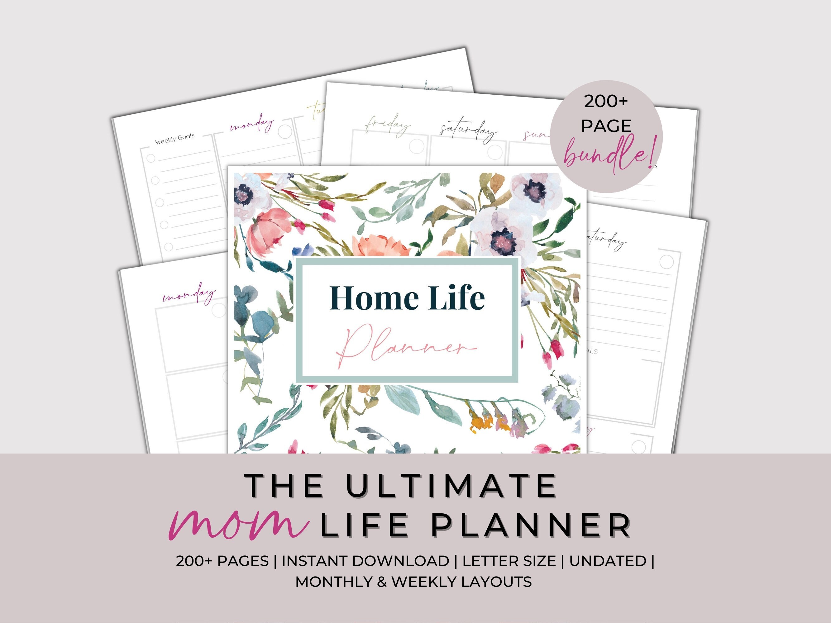 Printable Planner-busy Mom Life Planner Undated Daily - Etsy