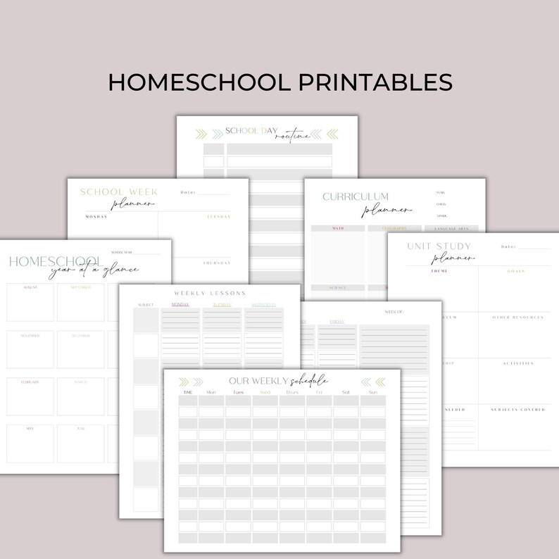 Homeschool Mom Life Planner Bundle, Undated Daily and Weekly Printable ...