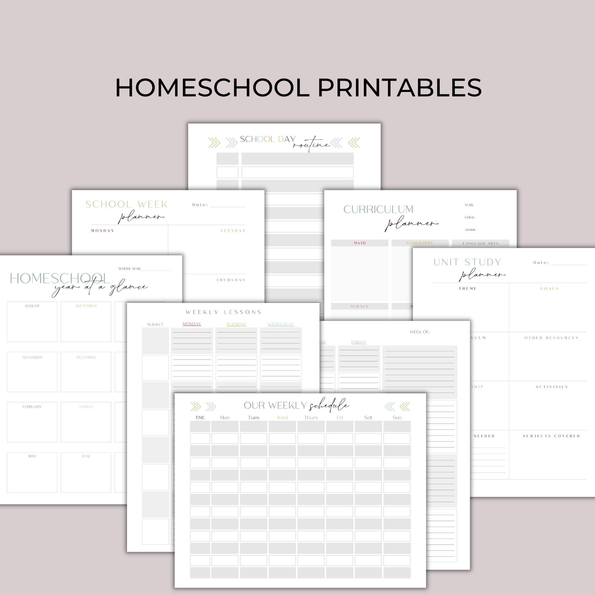 Homeschool Mom Life Planner Bundle, Undated Daily and Weekly Printable ...