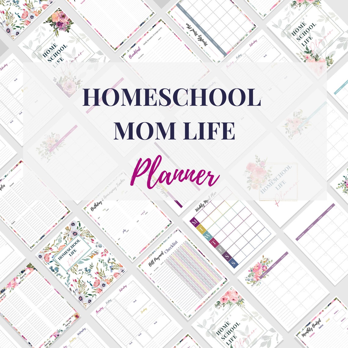 Homeschool Mom Planner Printable & Life Organizerundated 12 - Etsy