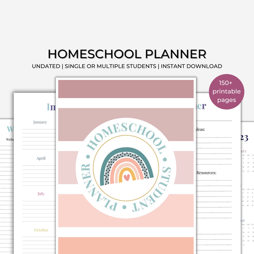 Ultimate Homeschool Planner 150 Printable Pages Weekly - Etsy