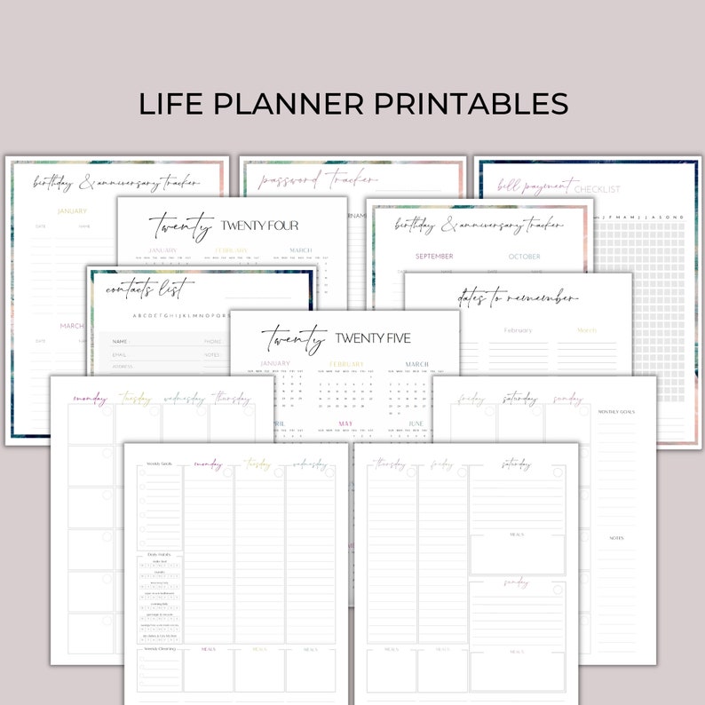 Homeschool Mom Life Planner Bundle, Undated Daily and Weekly Printable ...