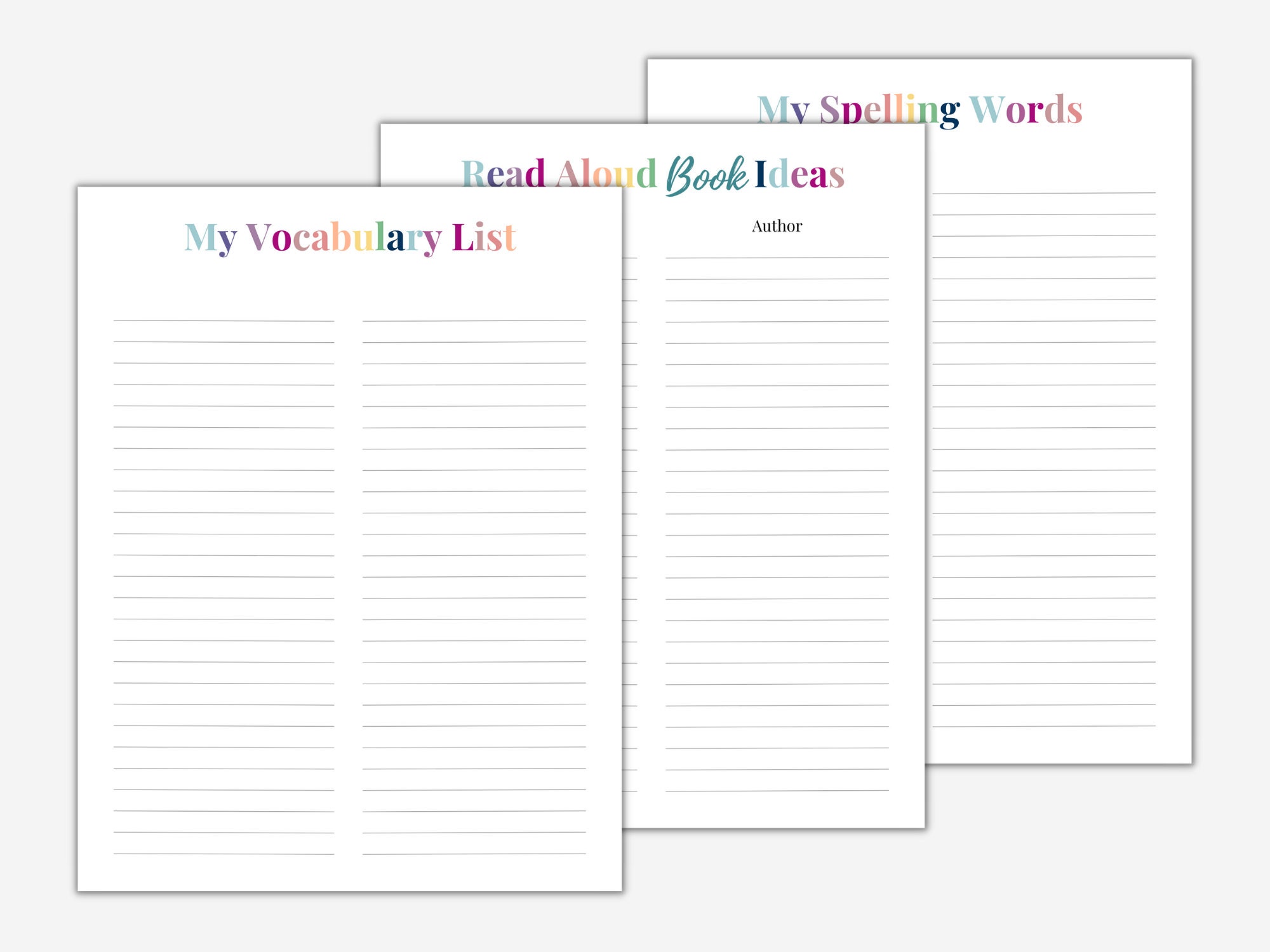 Floral Homeschool Planner Printable, Multiple or Single Student Lesson ...