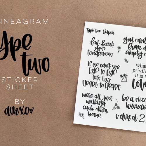 Enneagram Type 2 Alphabet Instant Digital Download | Etsy