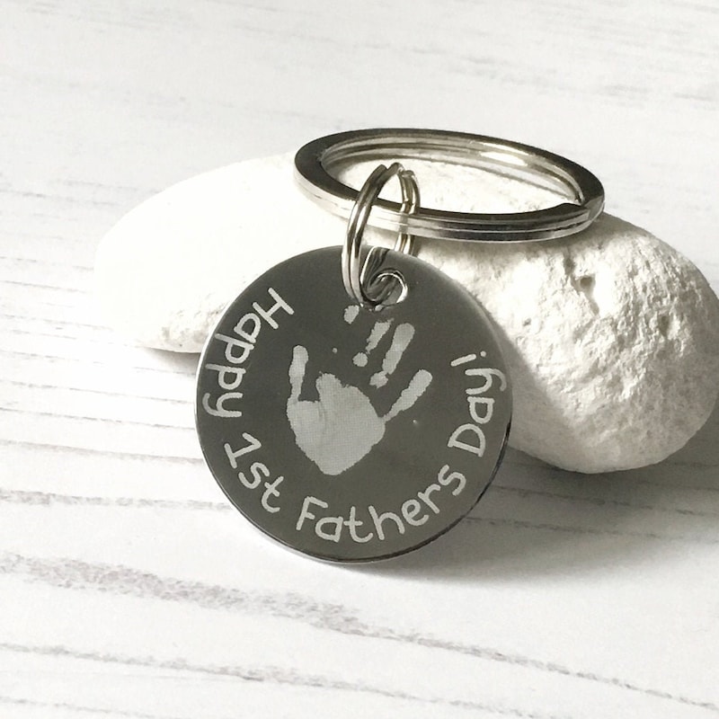 Handprint Keychain - Etsy
