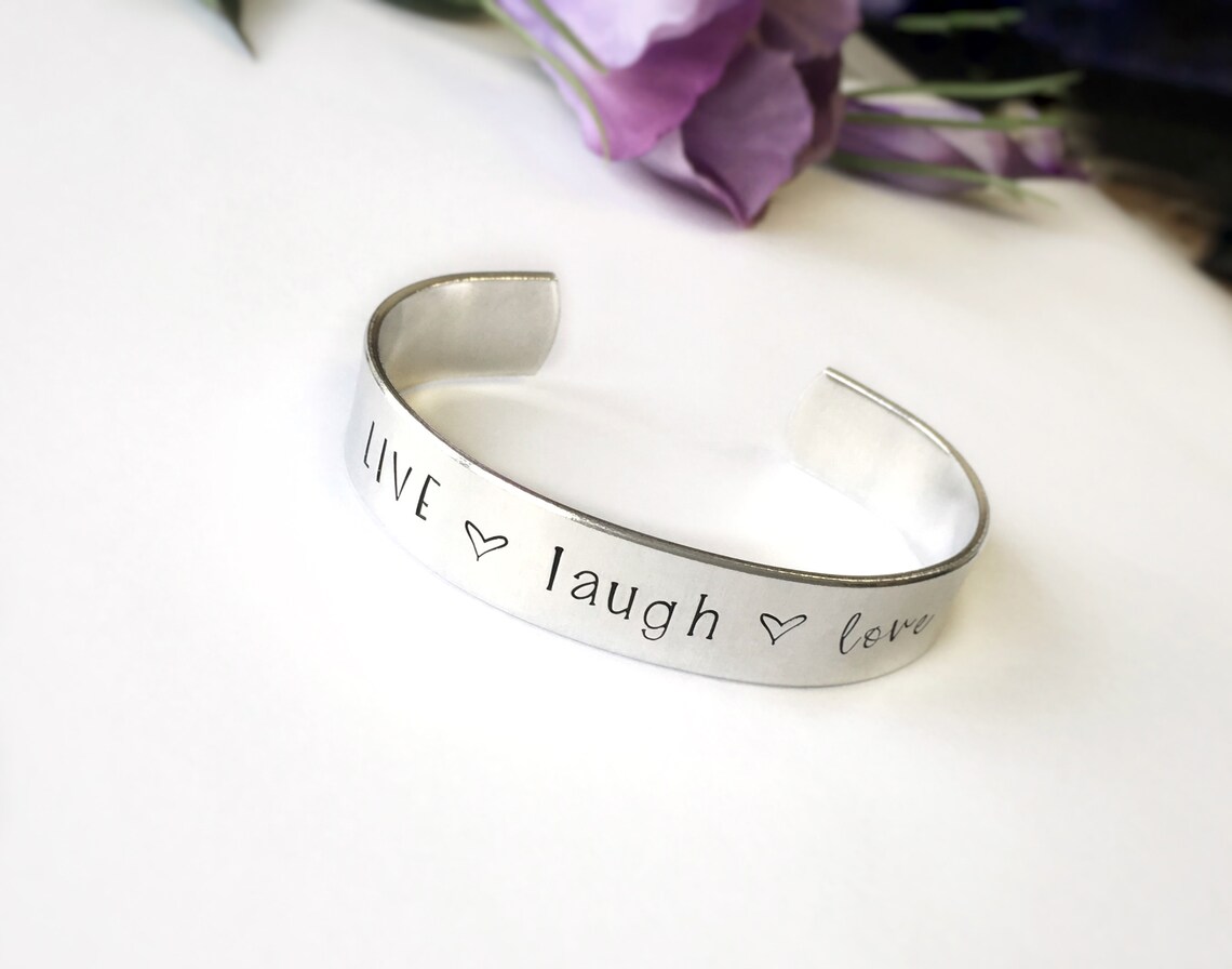 Live Laugh Love Bracelet Personalized Bracelets - Etsy