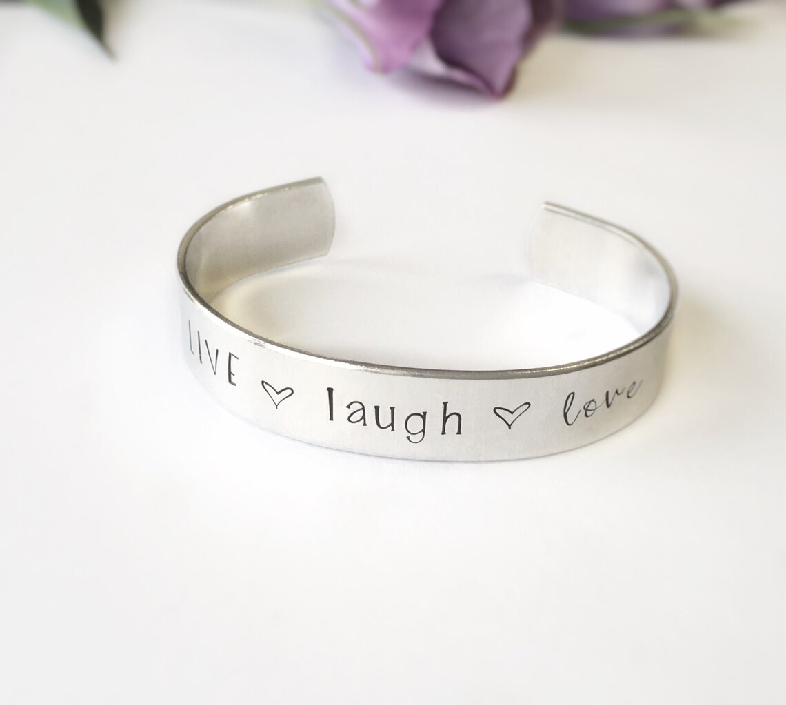 Live Laugh Love Bracelet Personalized Bracelets - Etsy