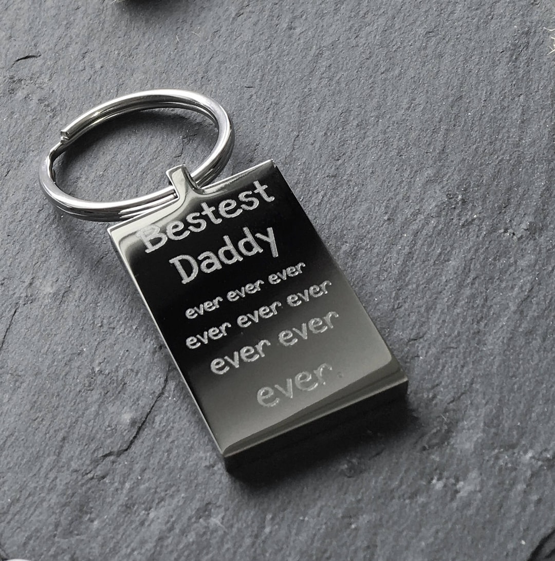 Fathers Day Gift, Dad Gift, Daddy Keyring, Stainless Steel Keychain ...