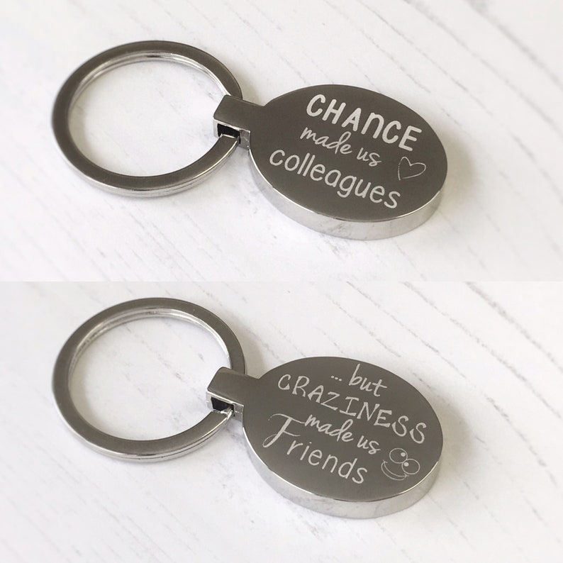 Friendship Keyring, Best Friends Gift, Crazy Work Colleague, Gift for ...
