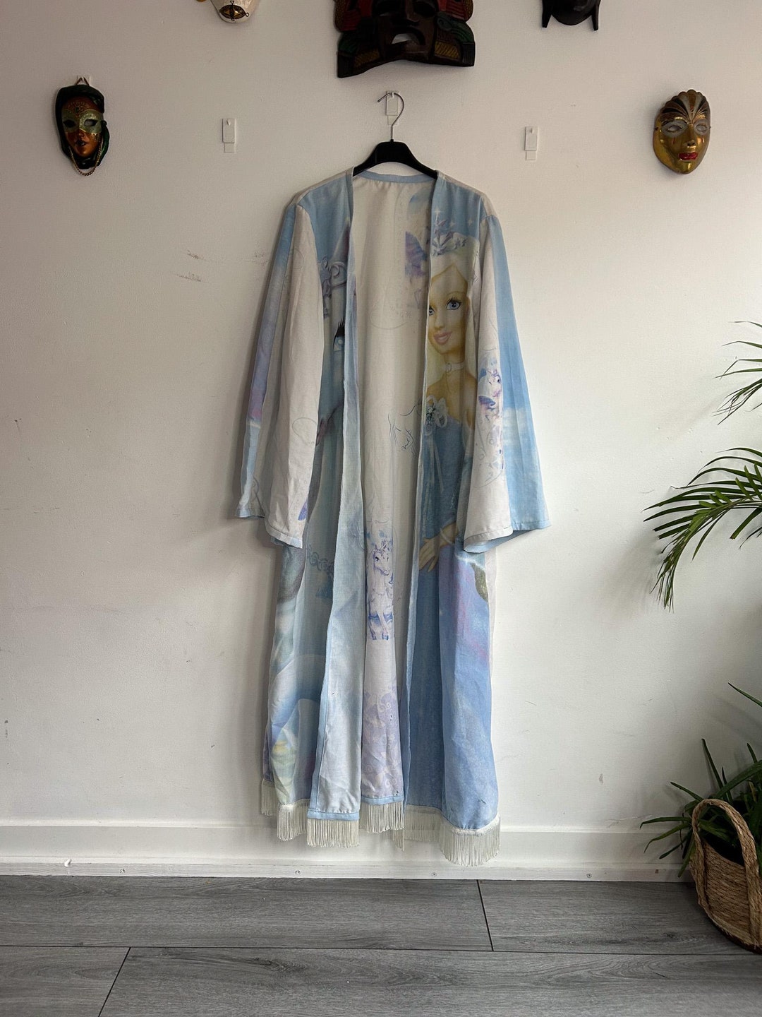 Upcycled Barbie Duster Cardigan: Handmade Bedspread Long Coat, Size ...
