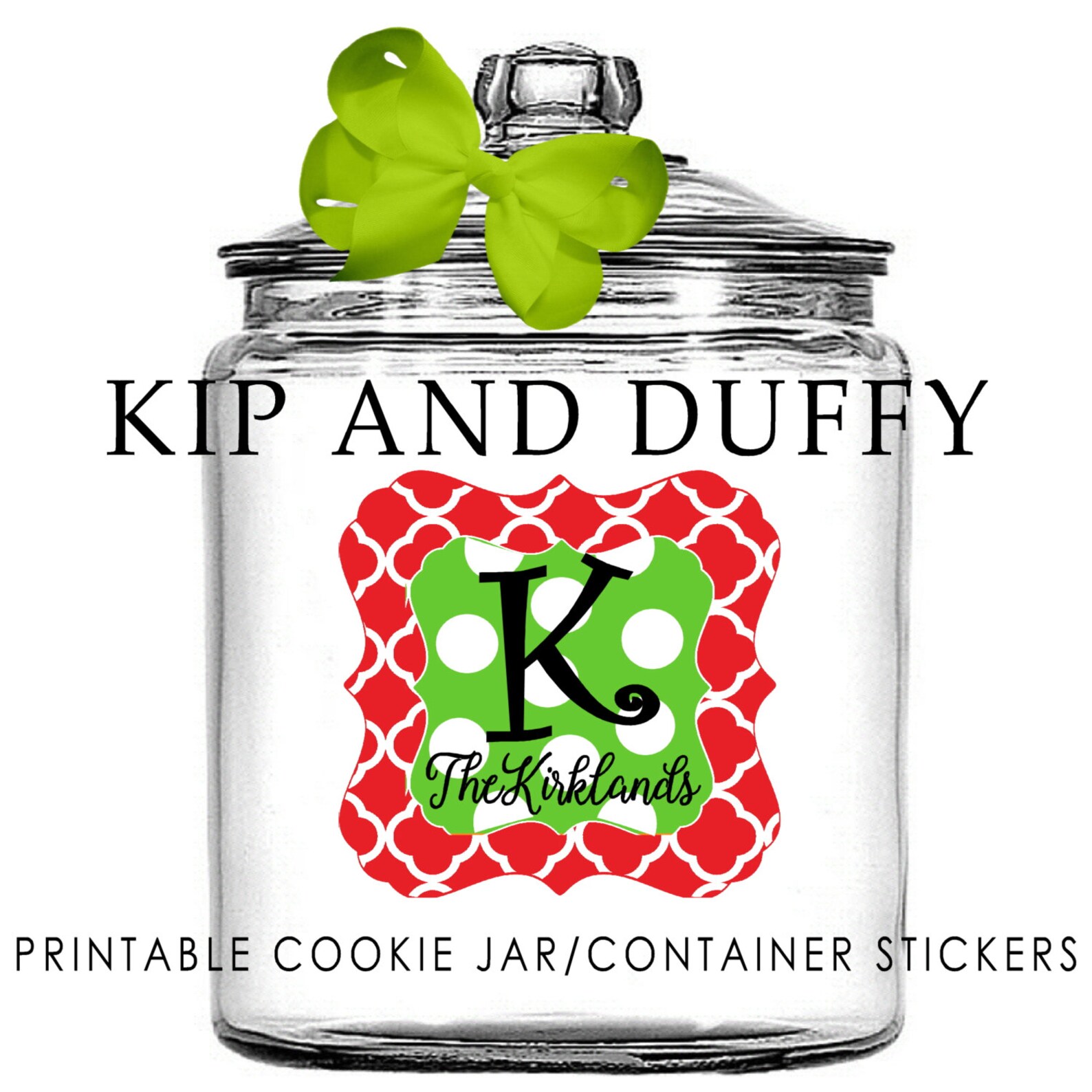 Printable Cookie Jar Stickers, Printable Gift Stickers Personalized ...