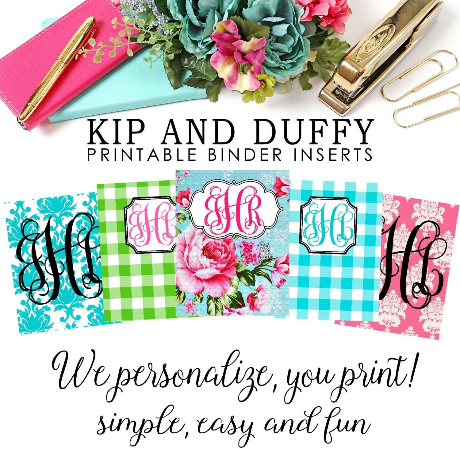 Lilly Pulitzer Blank Binder Covers