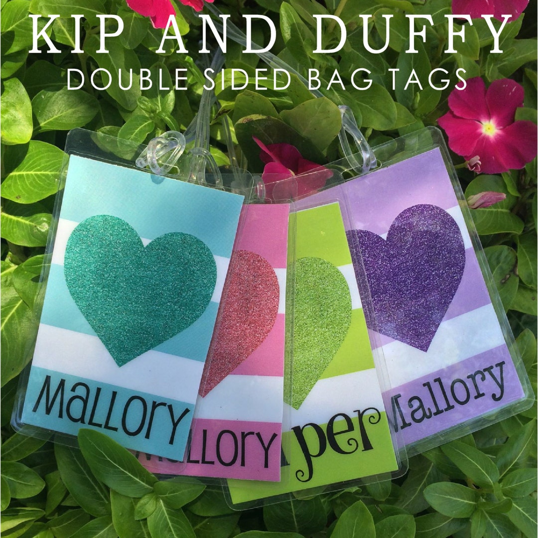 Bag Tags, Backpack Tags, Lunchbox Tags, Double Sided, Personalized - Etsy