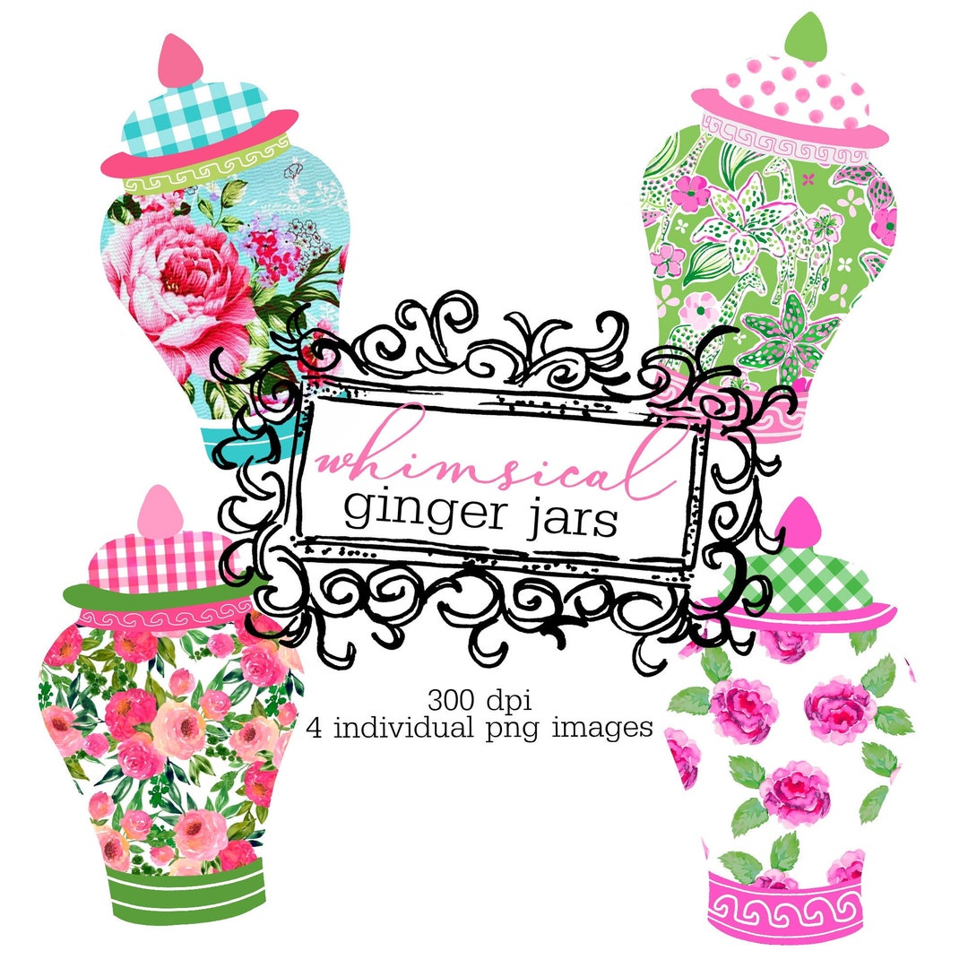 Ginger Jar Clip Art, PNG Ginger Jars, - Etsy