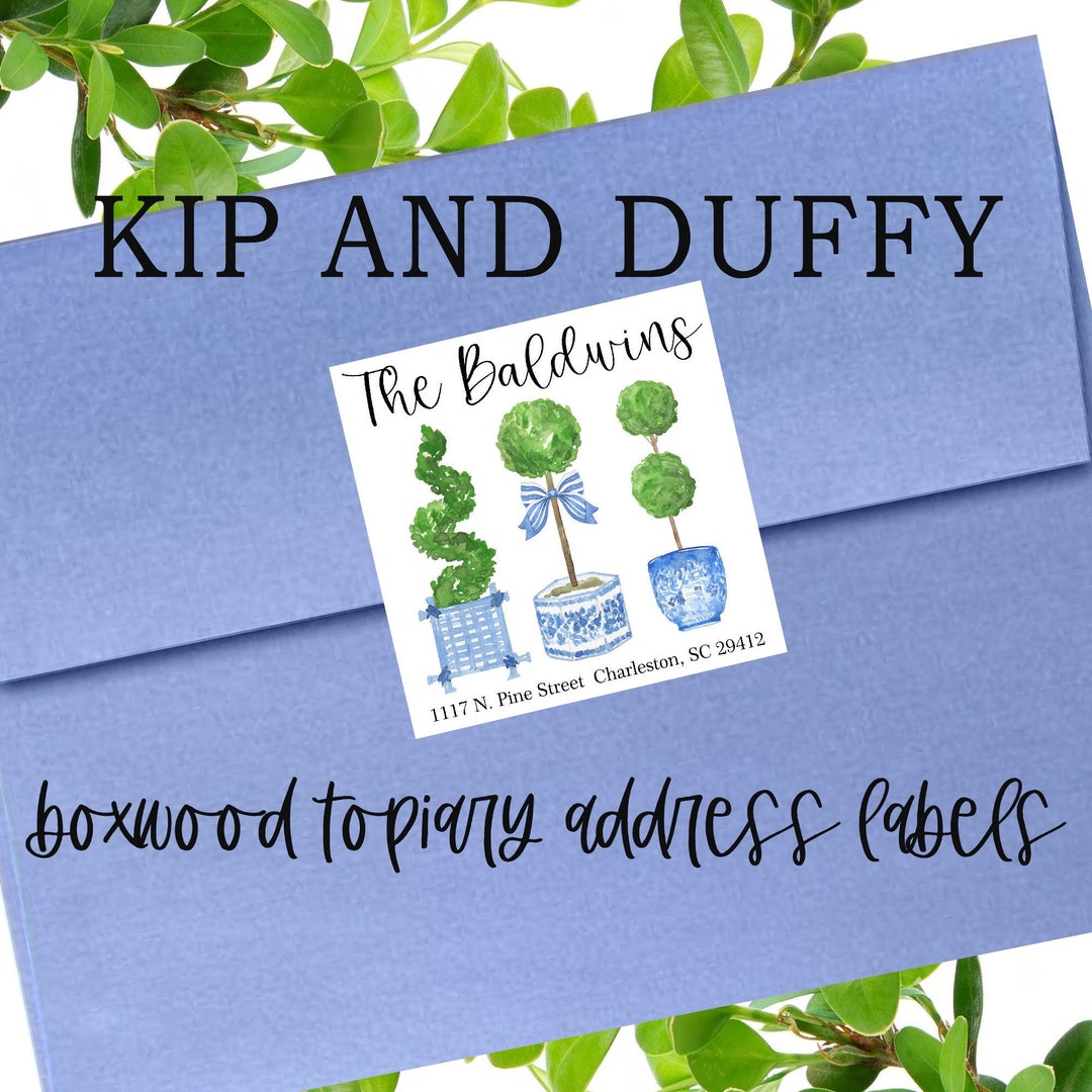 Topiary Peel and Stick Address Labels - Etsy