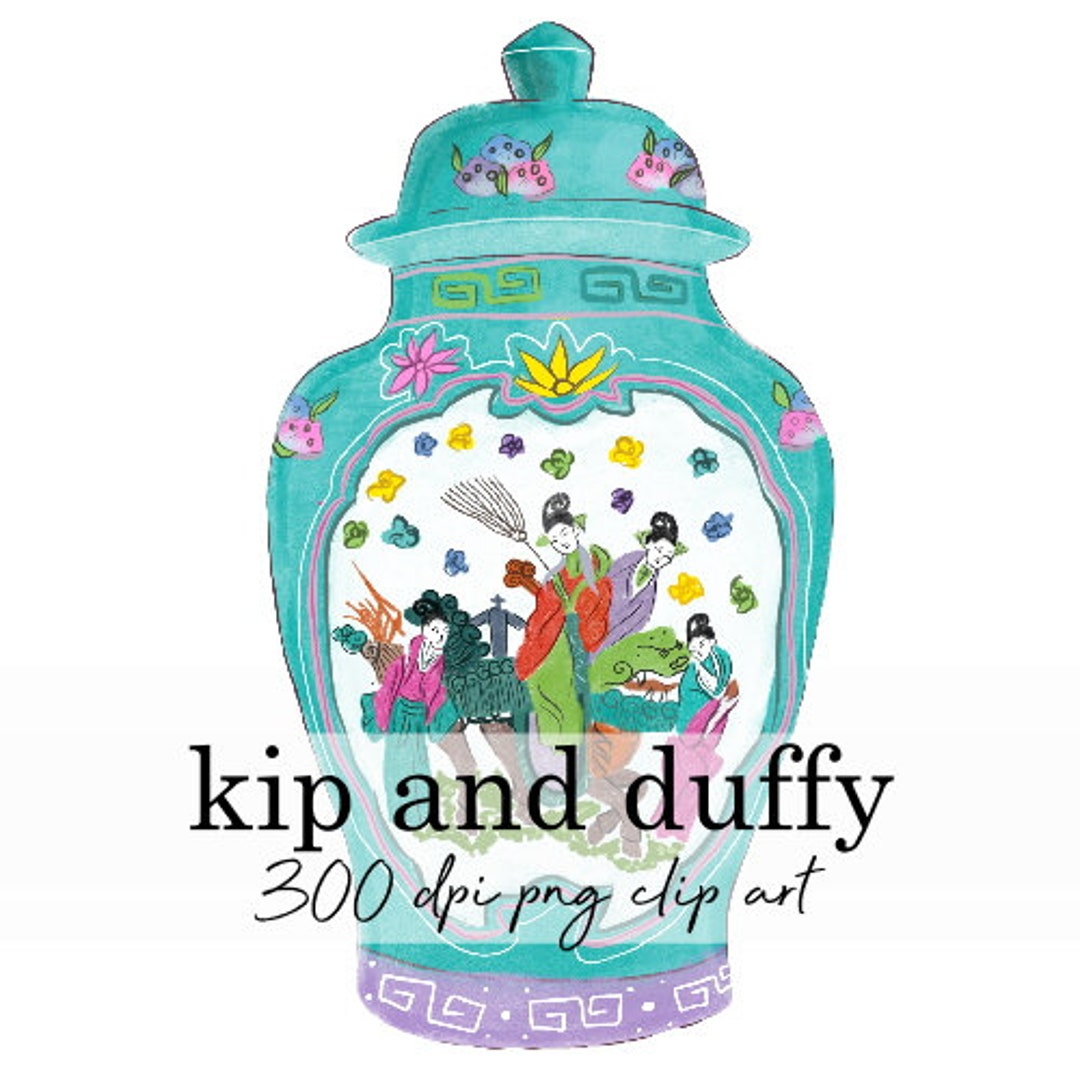 Ginger Jar Clip Art PNG - Etsy