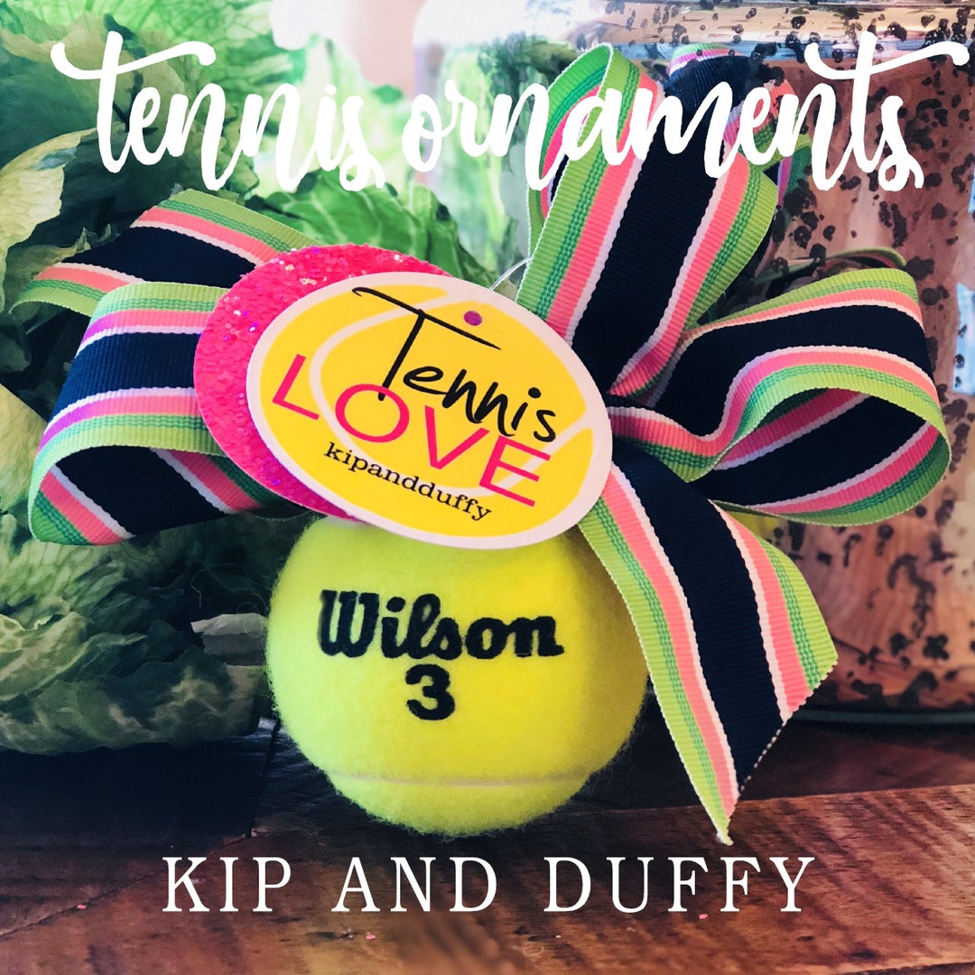 Tennis Ball Ornament, Tennis Ball Gift, Preppy Tennis Balls - Etsy