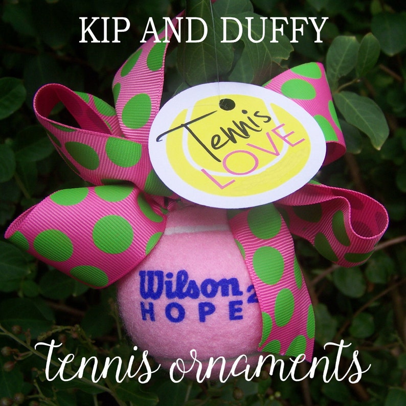 Tennis Ornaments Preppy Tennis Ball Christmas Ornaments - Etsy