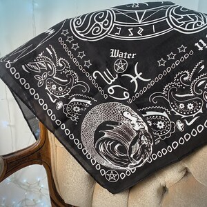 Witchcraft Bandana, Wicca Pagan Fashion Accessories, Goth Scarf Gift ...