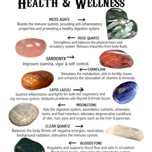 Health & Wellness Gemstone Gift Set 0f 8 | Gemstone Gift | Healthy ...