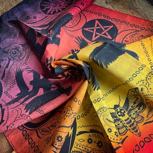 Witchcraft Bandana, Wicca Pagan Fashion Accessories, Goth Scarf Gift ...