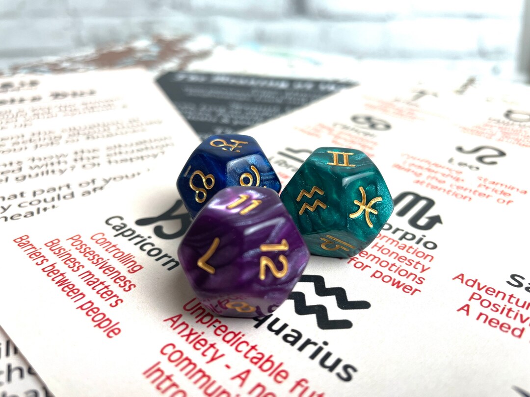 Astrology Dice Kit Basic Instructions Included Astro Dice - Etsy
