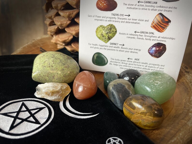 Prosperity Gemstone Gift Set of 8 Good Business Luck - Etsy