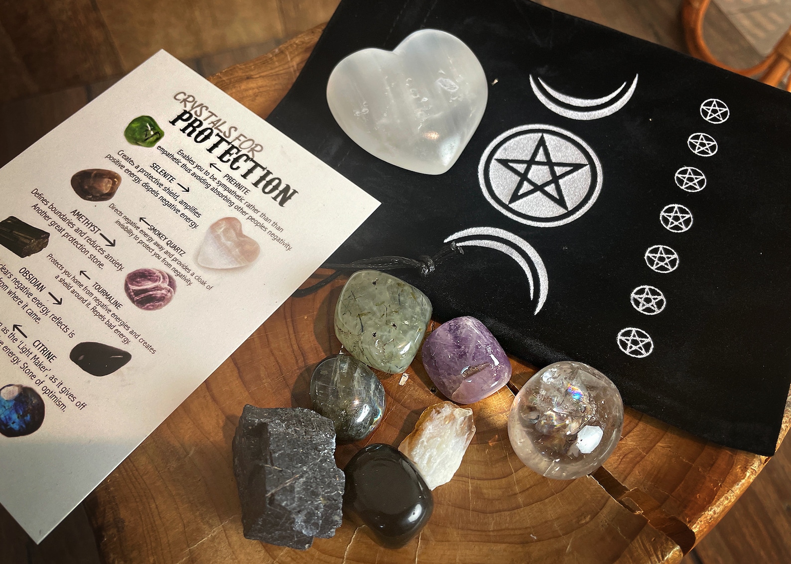 Protection Gemstone Gift Set 0f 8 Block Negativity Peace Ward off Evil - Etsy Canada
