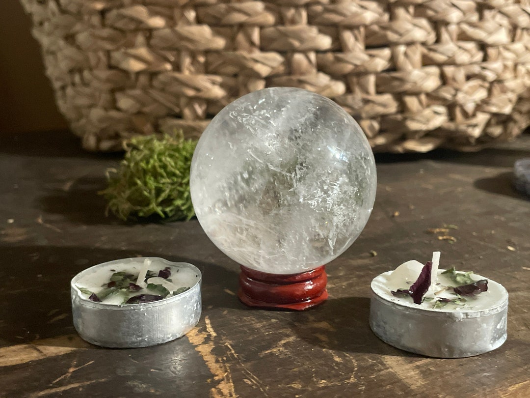 Clear Crystal Quartz Scrying Sphere With Instructions | Divination ...