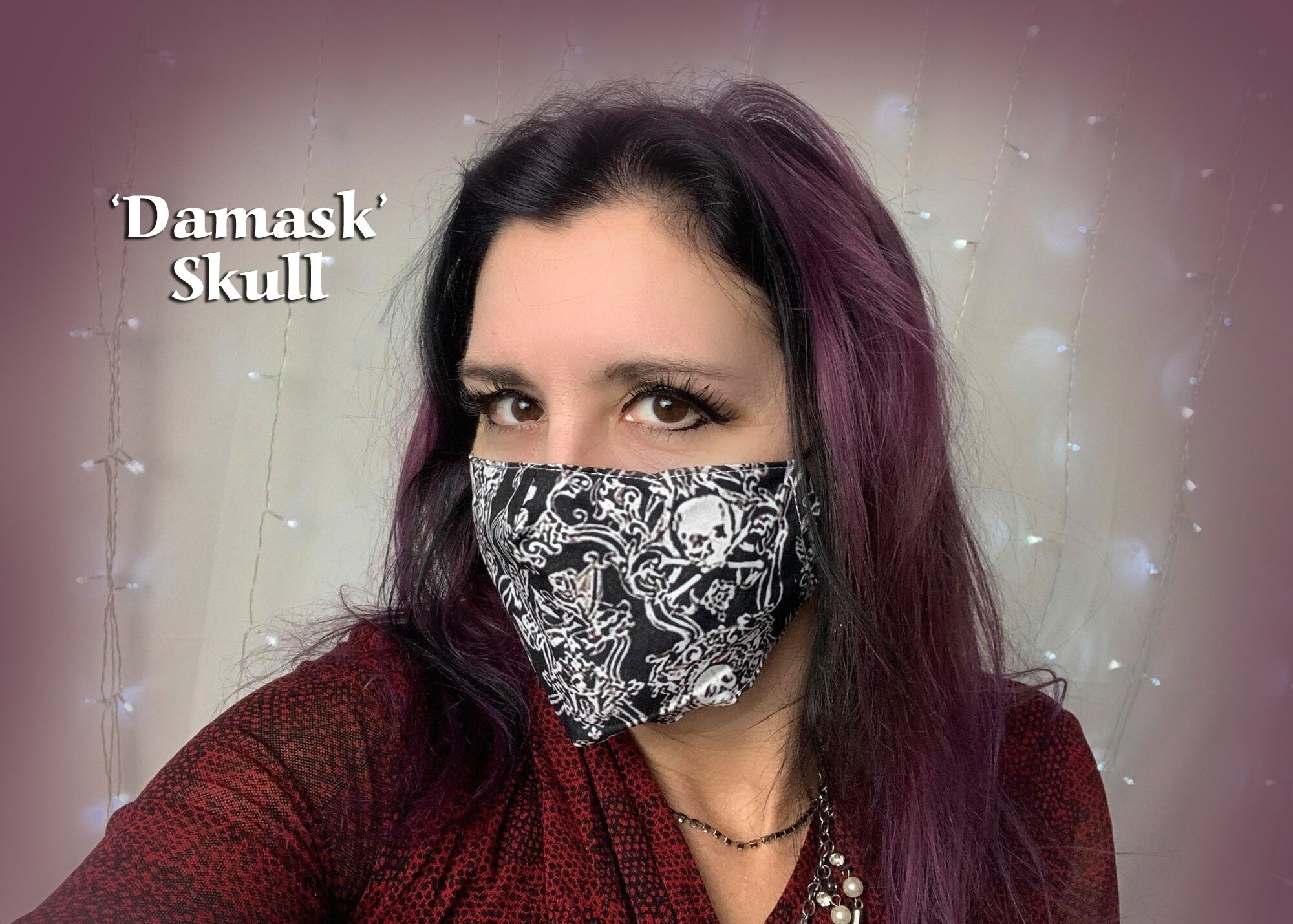 Skull Face Mask 2-layer 100% Cotton With Filter Pocket BUY | Etsy