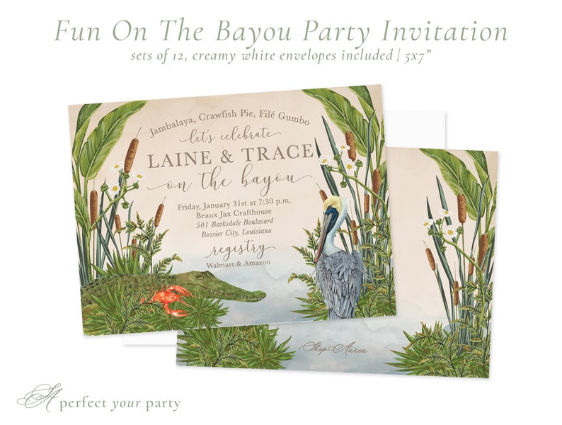 On the Bayou Party Invitation Louisiana Bayou Louisiana - Etsy