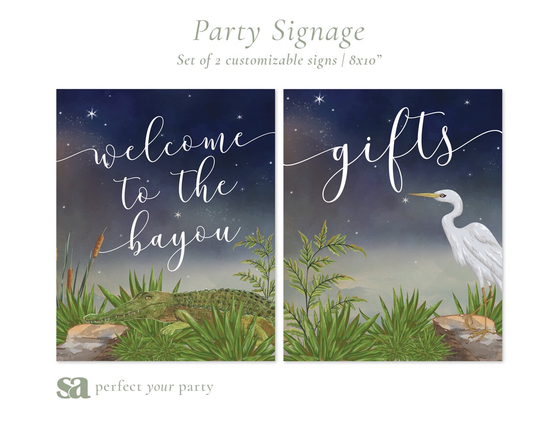 Louisiana Bayou Signage 8x10 Signs Baby Shower Wedding Shower ...