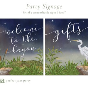 Louisiana Bayou Signage | 8x10 Signs | Baby Shower | Wedding Shower ...