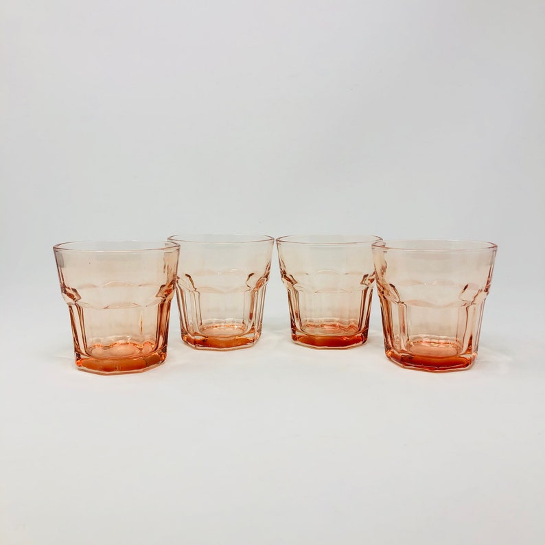 Vintage Libbey Gibraltar Pink Juice Glasses Set Of 4 Etsy