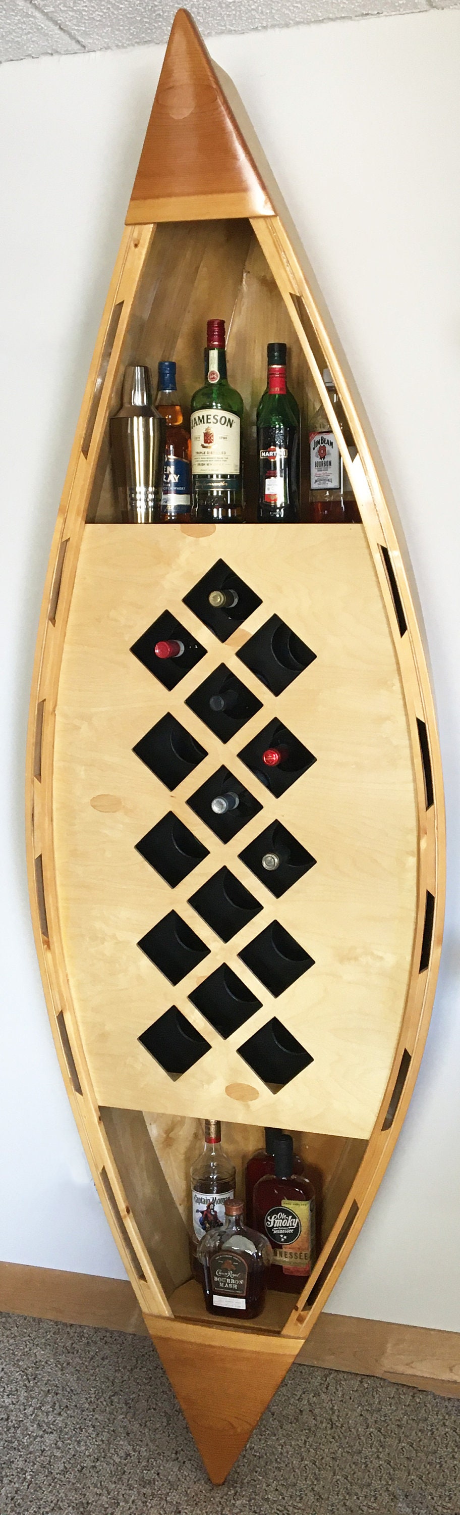 Canoe Wine Bottle Rack - Etsy