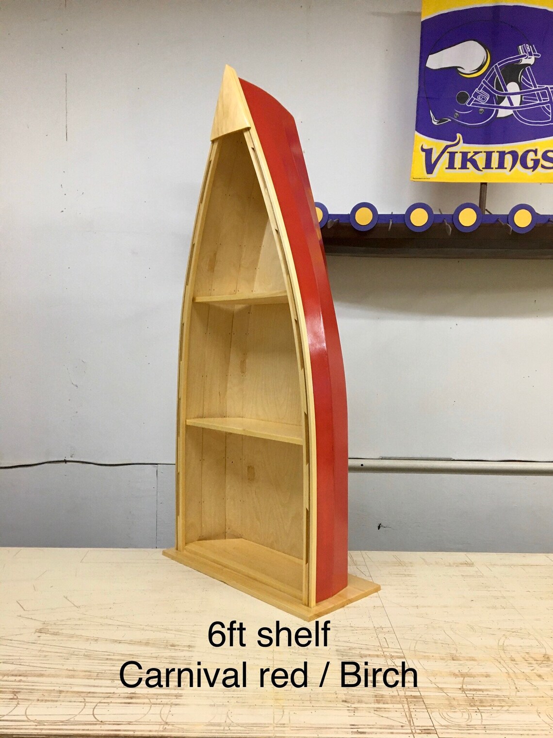 Canoe book shelf 6ft | Etsy