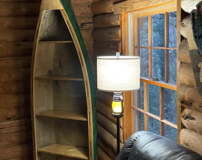 5 Ft Wooden Canoe Bookshelf - Etsy