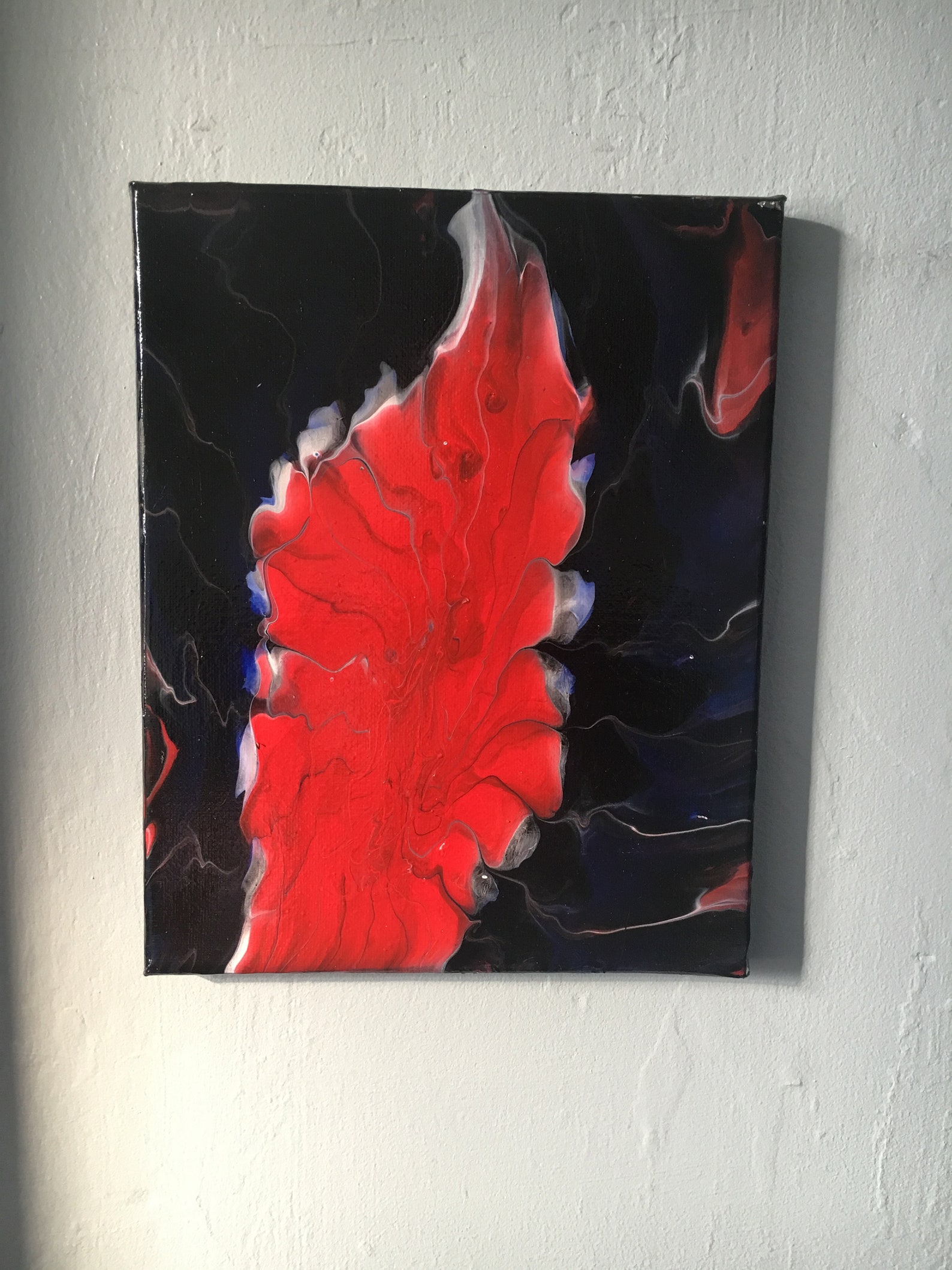 Red Flame Fluid Paint Art - Etsy