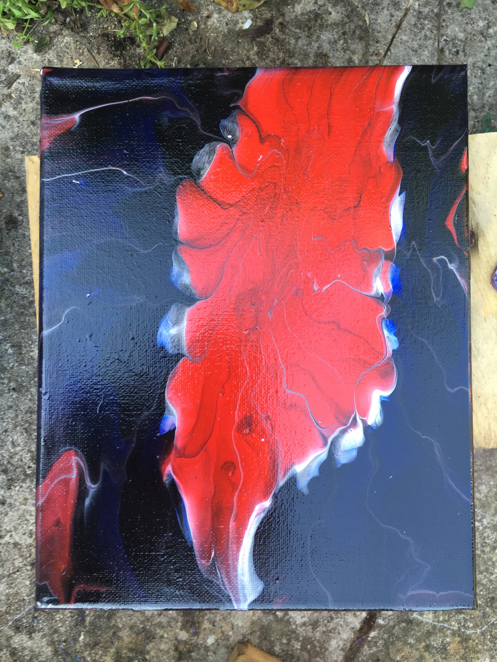 Red Flame Fluid Paint Art - Etsy