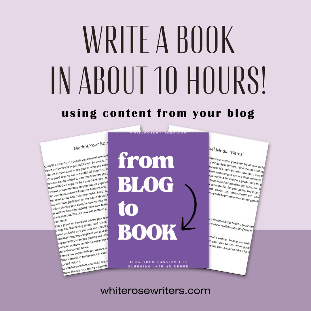 Printable Writing Planner, Writing Guide, Blogging, Printable Workbook ...