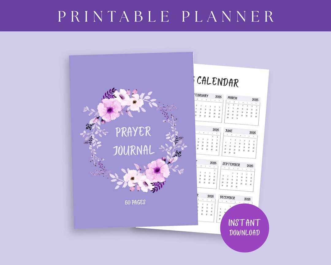 Prayer Journal Printable: Minimalist Planner and Tracker, 8.5” X 11” - Etsy