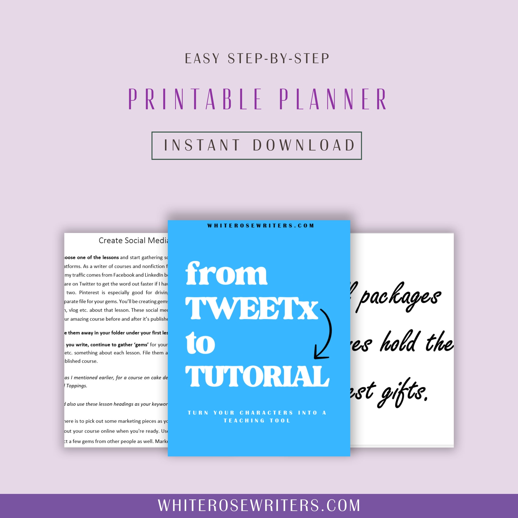 Printable Writing a Course Workbook, Planner for Instructors, Tutorial ...