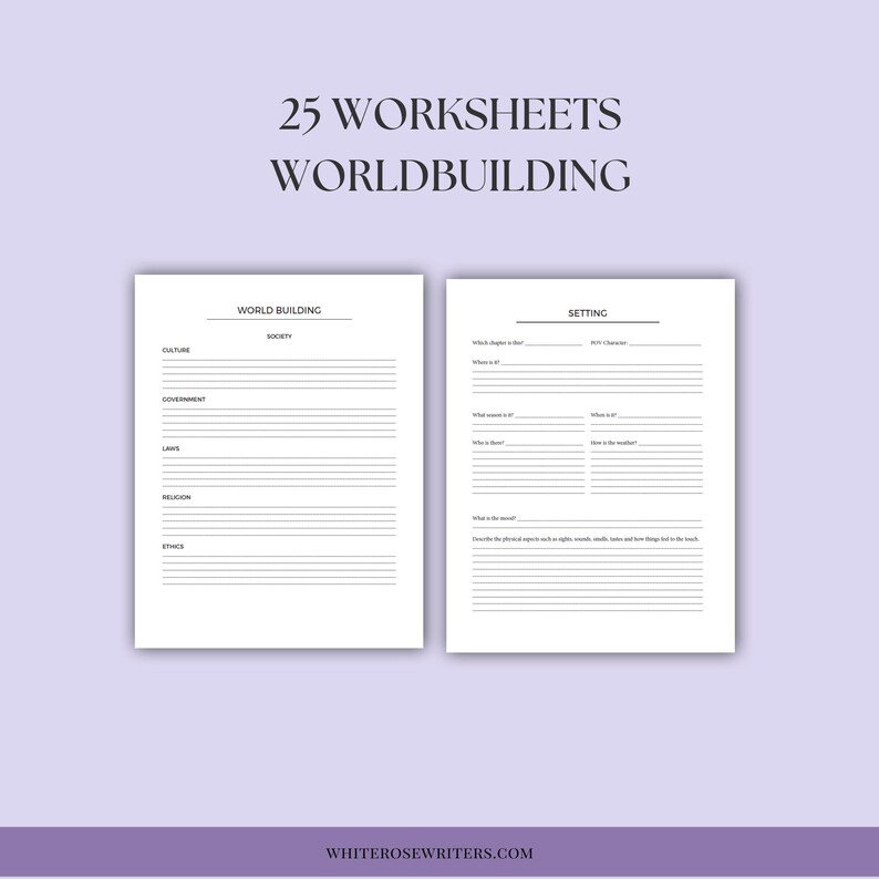 Worldbuilding Worksheets: Maps, History, Society - Printable PDF Guide ...