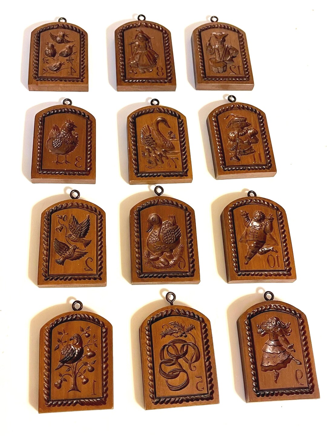 Twelve Days of Christmas Springerle Cookie Molds Stamps by House on the ...