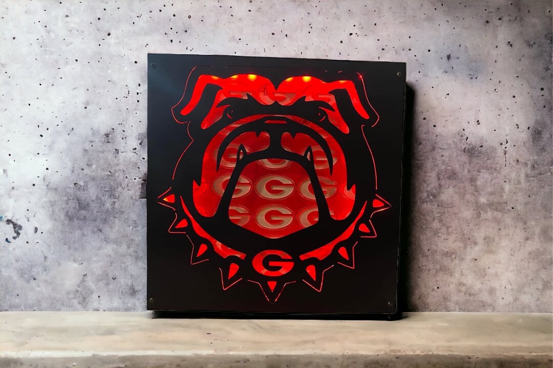Backlit LED Georgia Bulldogs Sign Handcrafted Georgia - Etsy