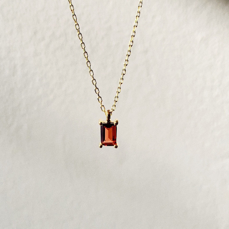 Garnet Gold Fill Necklace - Etsy