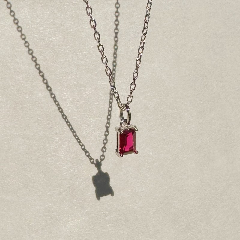 Red Ruby Necklace - Etsy